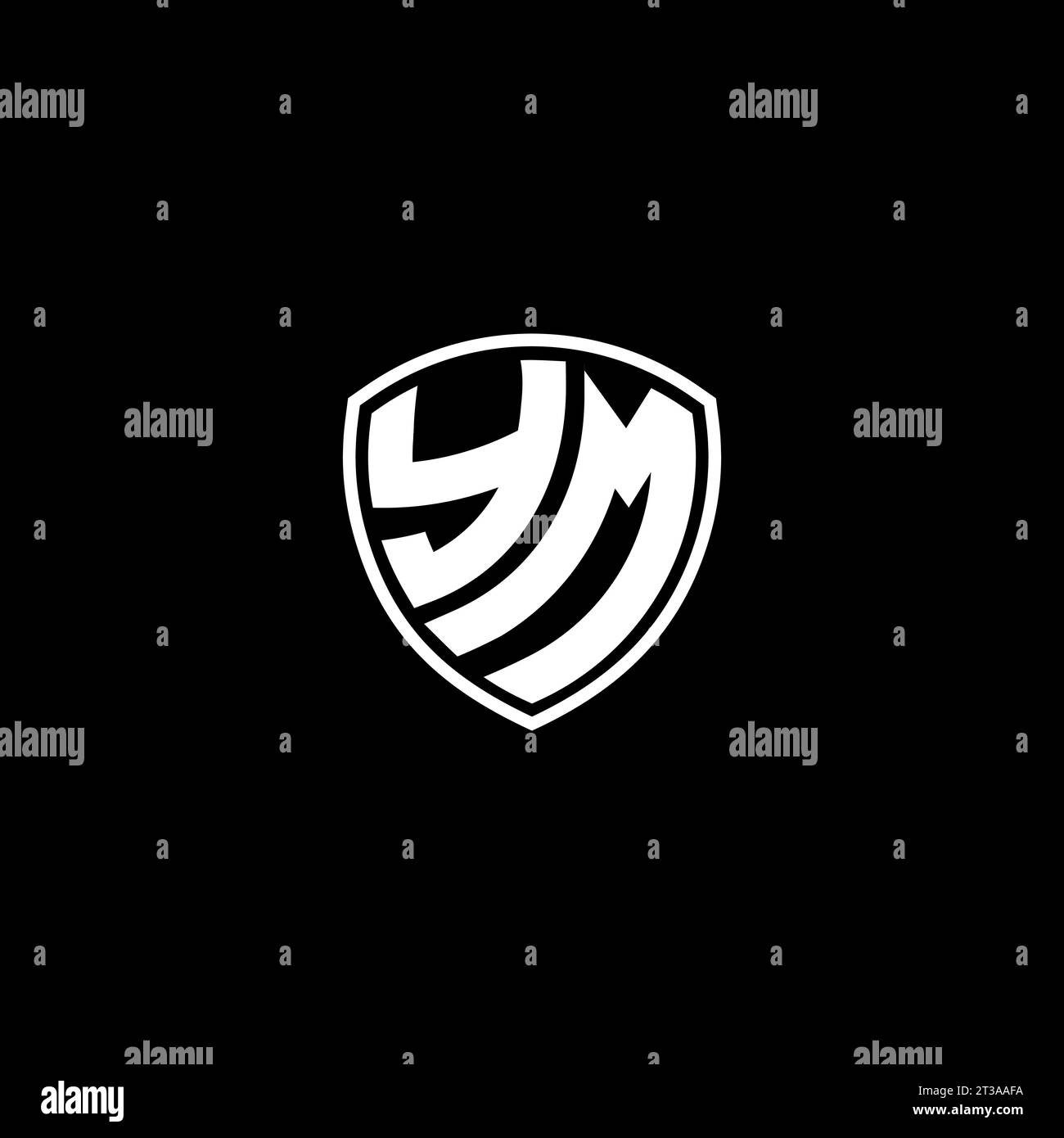 YM logo monogram emblem style with shield shape design template ideas Stock Vector Image & Art ...