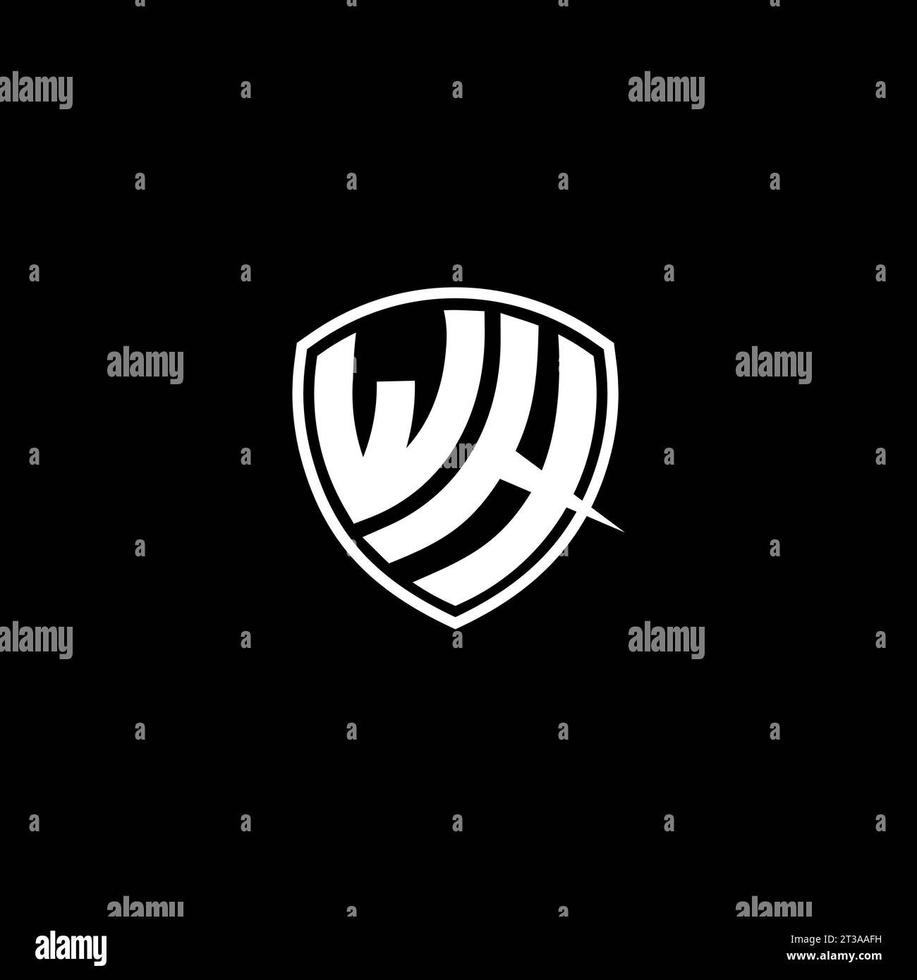 WH logo monogram emblem style with shield shape design template ideas Stock Vector Image & Art ...