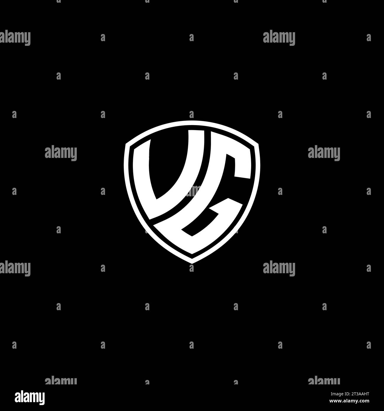 VG logo monogram emblem style with shield shape design template ideas ...