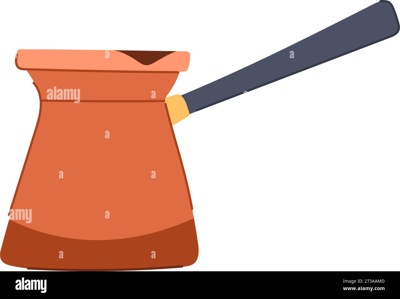 brew turkish cezve coffee cartoon vector illustration Stock Vector ...