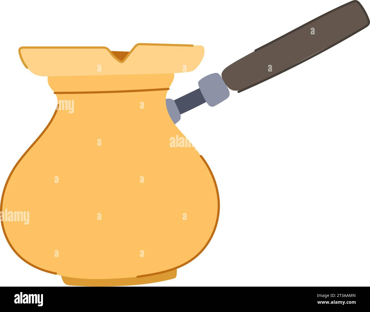 caffeine turkish cezve coffee cartoon vector illustration Stock Vector ...