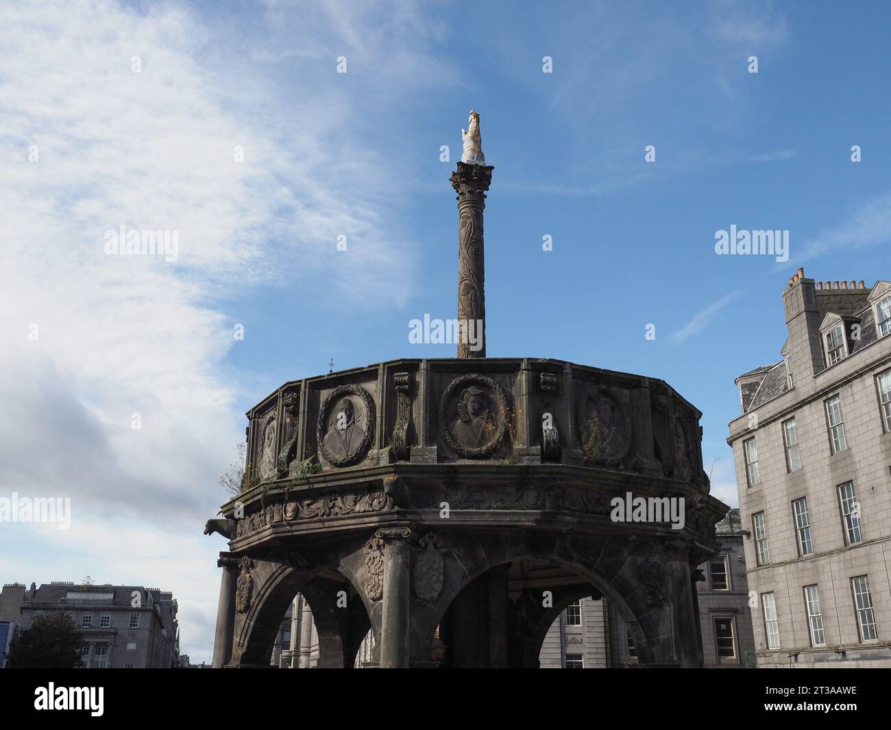 Mercat Cross by architect John Montgomery circa 1686 in Aberdeen, UK ...