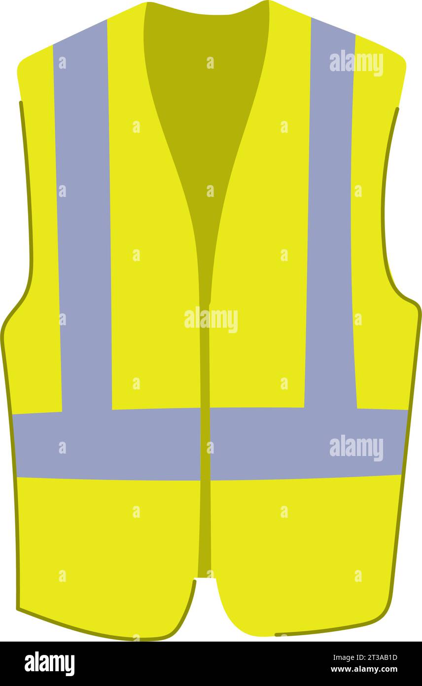 protective safety vest cartoon vector illustration Stock Vector Image ...