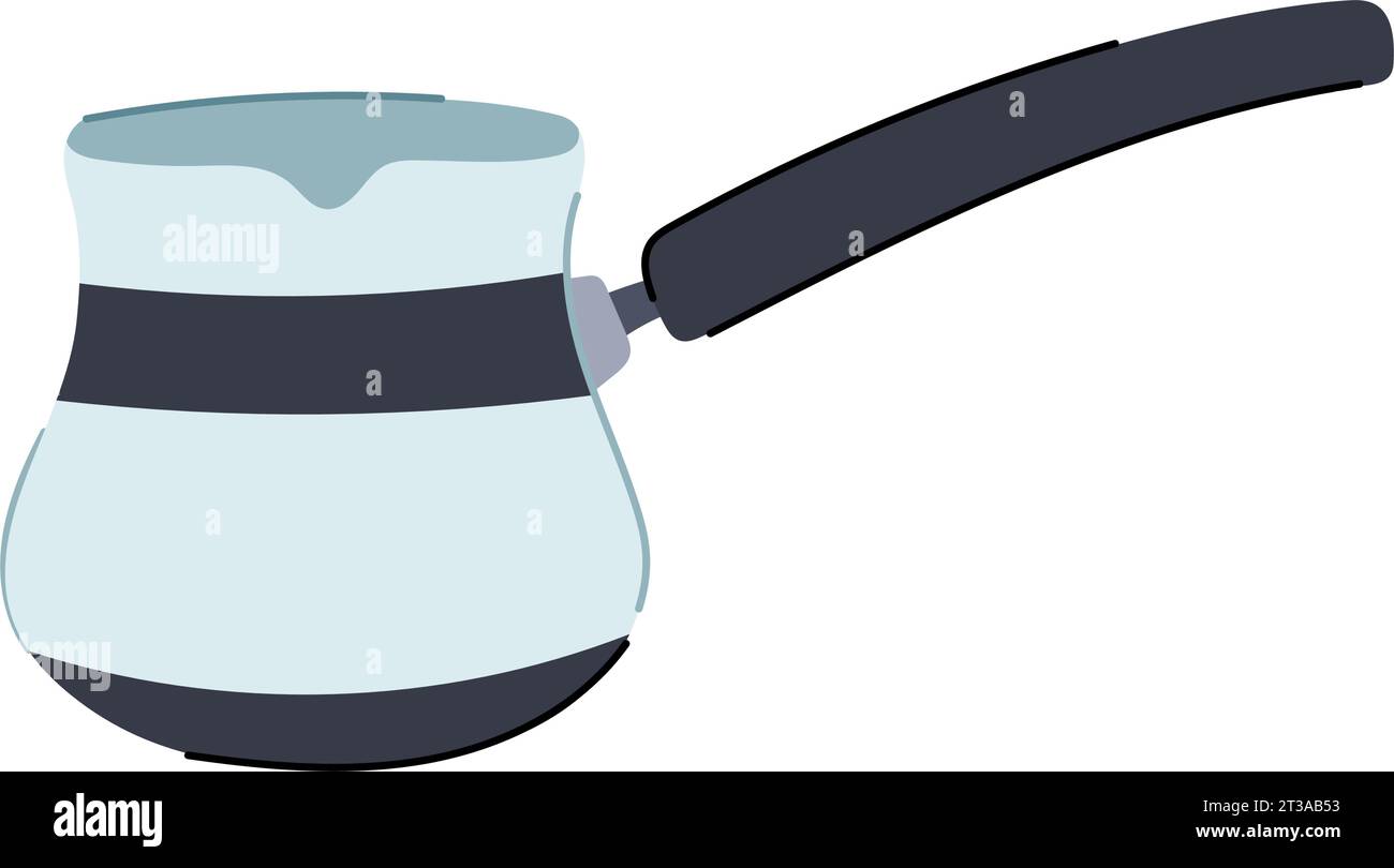 breakfast turkish cezve coffee cartoon vector illustration Stock Vector ...