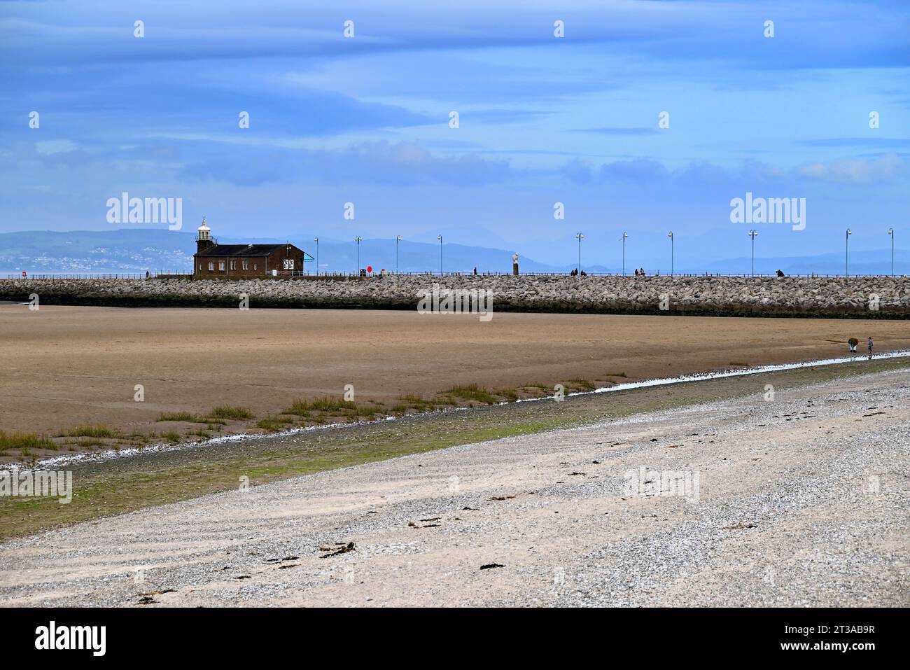 Around the UK - The Stone Jetty, Morecambe Bay at low tide Stock Photo ...