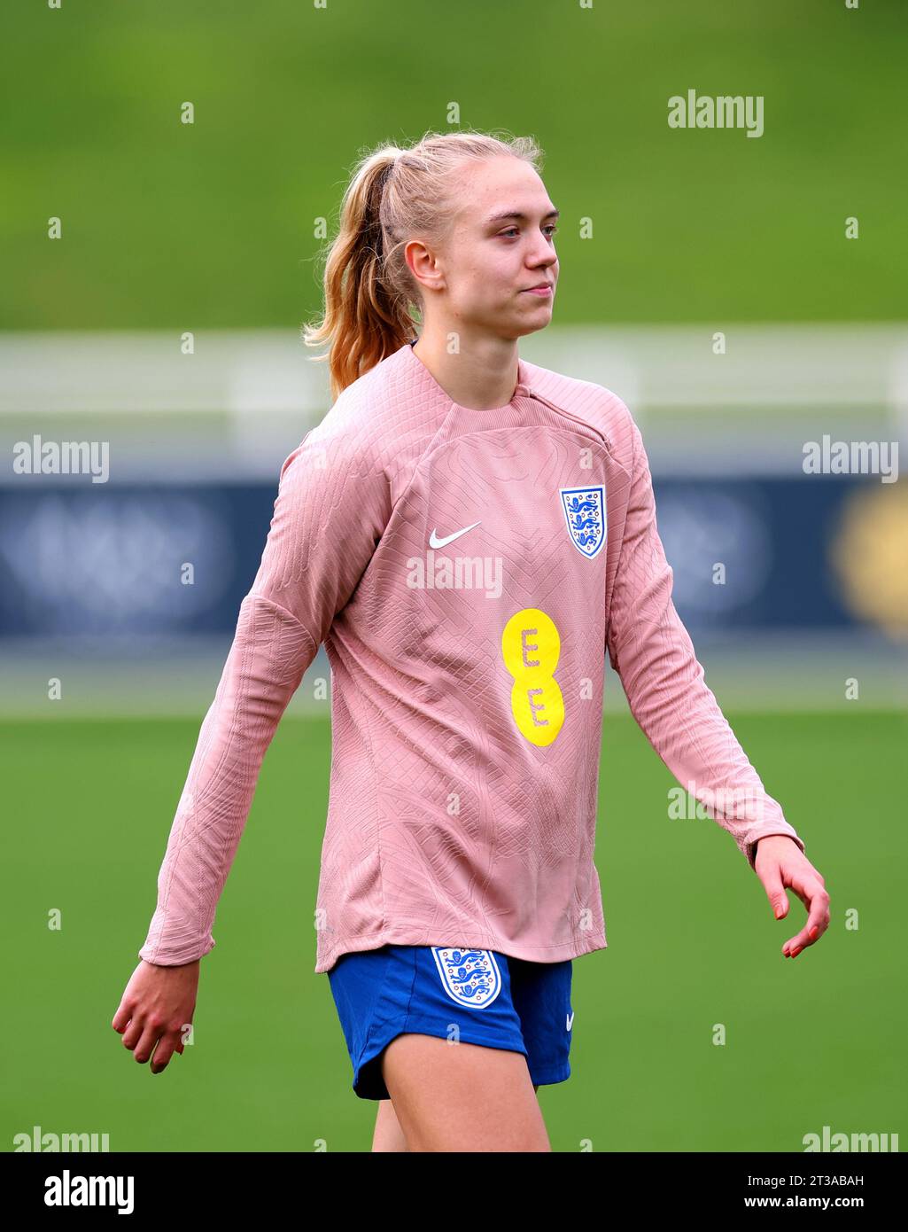 England's Esme Morgan during a training session at St. George's Park ...