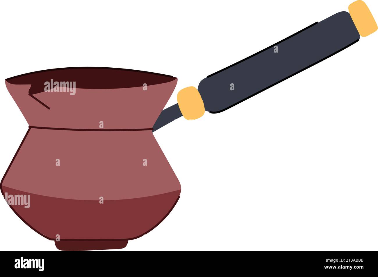 cafe turkish cezve coffee cartoon vector illustration Stock Vector ...