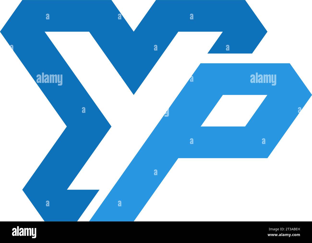 Letter YP negative space logo, YP Monogram, Initial YP Logo, YP Logo ...