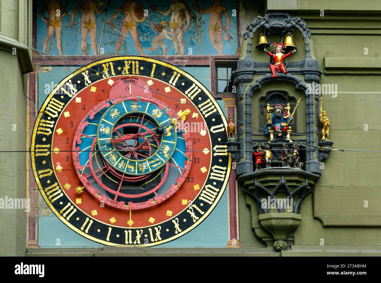 Astronomical clock on the medieval Zytglogge clock tower in Kramgasse ...