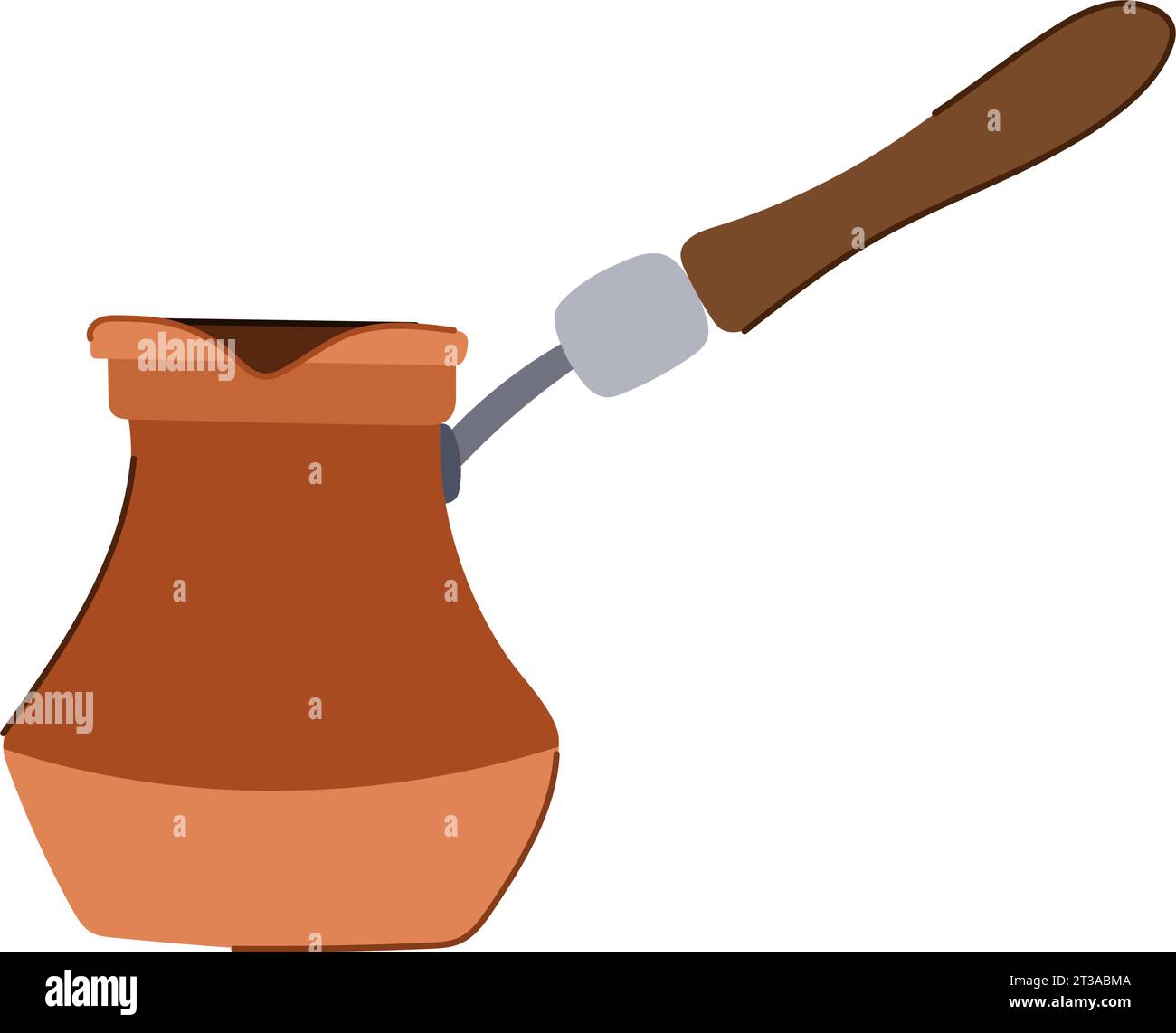 pot turkish cezve coffee cartoon vector illustration Stock Vector Image ...