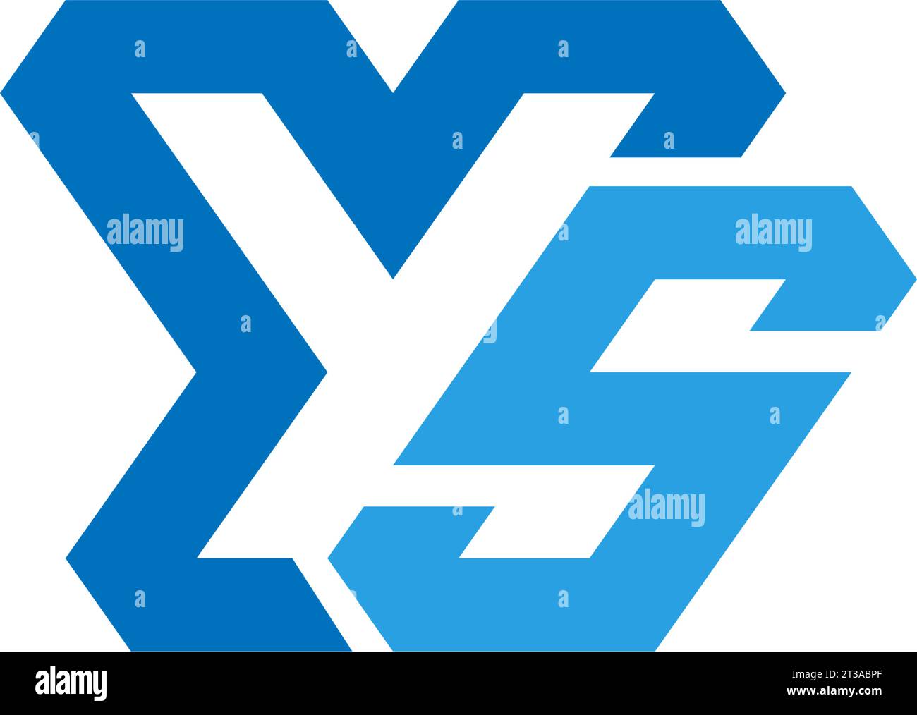 Letter YS negative space logo, YS Monogram, Initial YS Logo, YS Logo ...