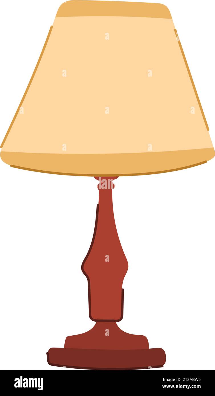 classic vintage table lamp cartoon vector illustration Stock Vector ...