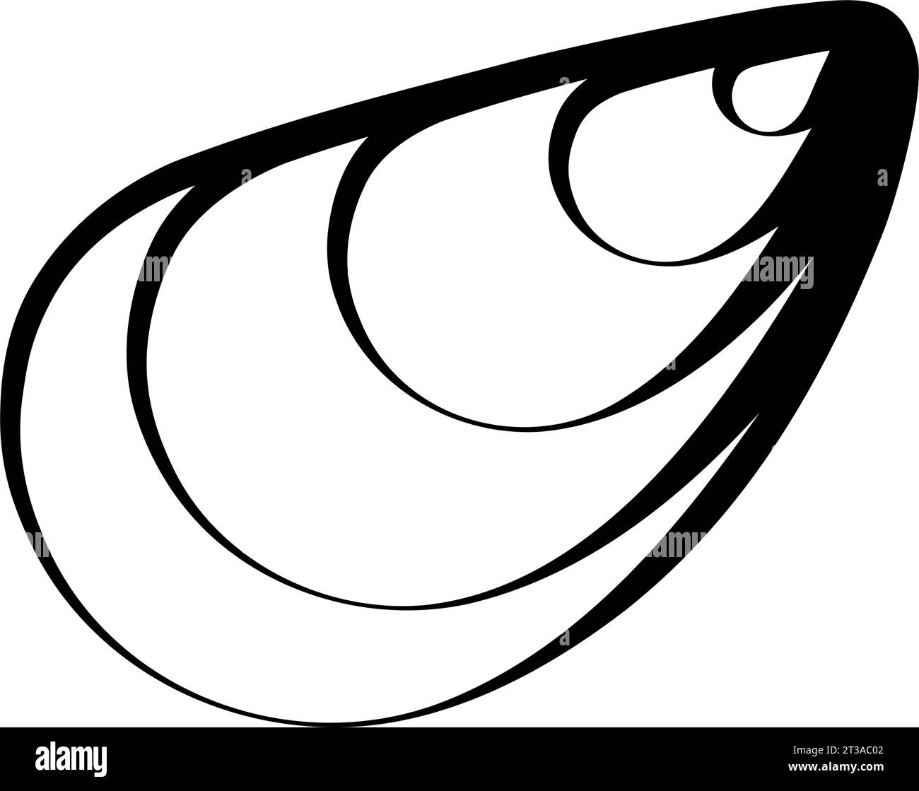 Mussel seafood logo symbol. Vector illustration Stock Vector Image ...