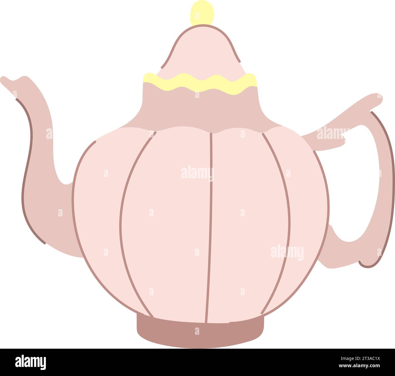 kitchen vintage teapot cartoon vector illustration Stock Vector Image ...