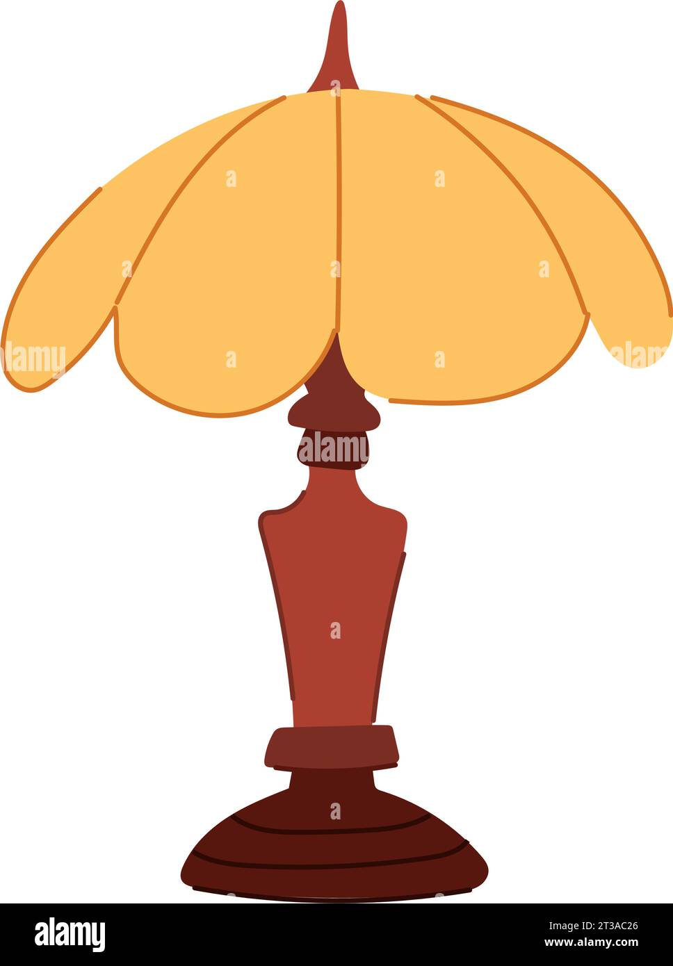modern vintage table lamp cartoon vector illustration Stock Vector Image & Art - Alamy