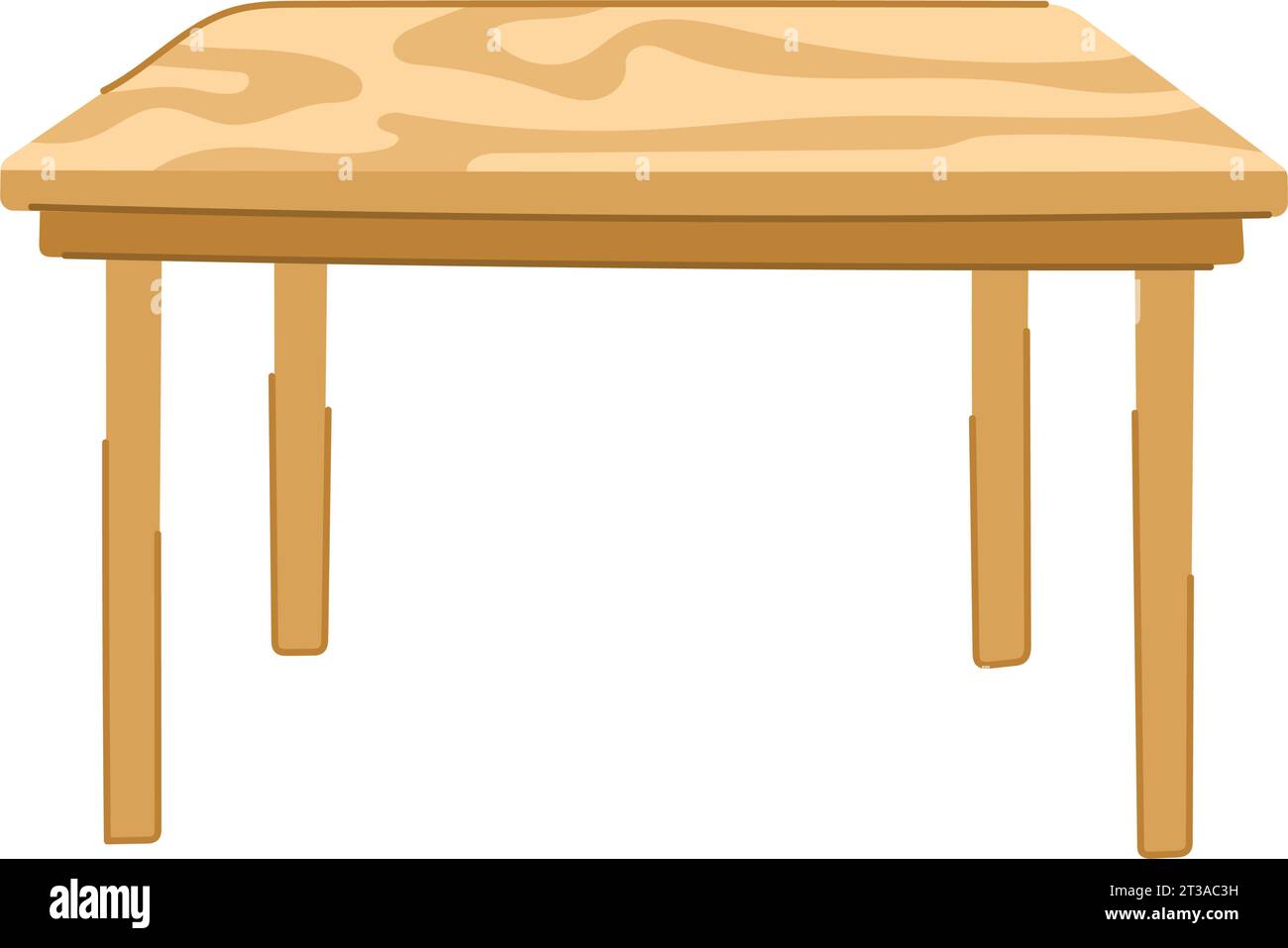 light wood table cartoon vector illustration Stock Vector Image & Art ...