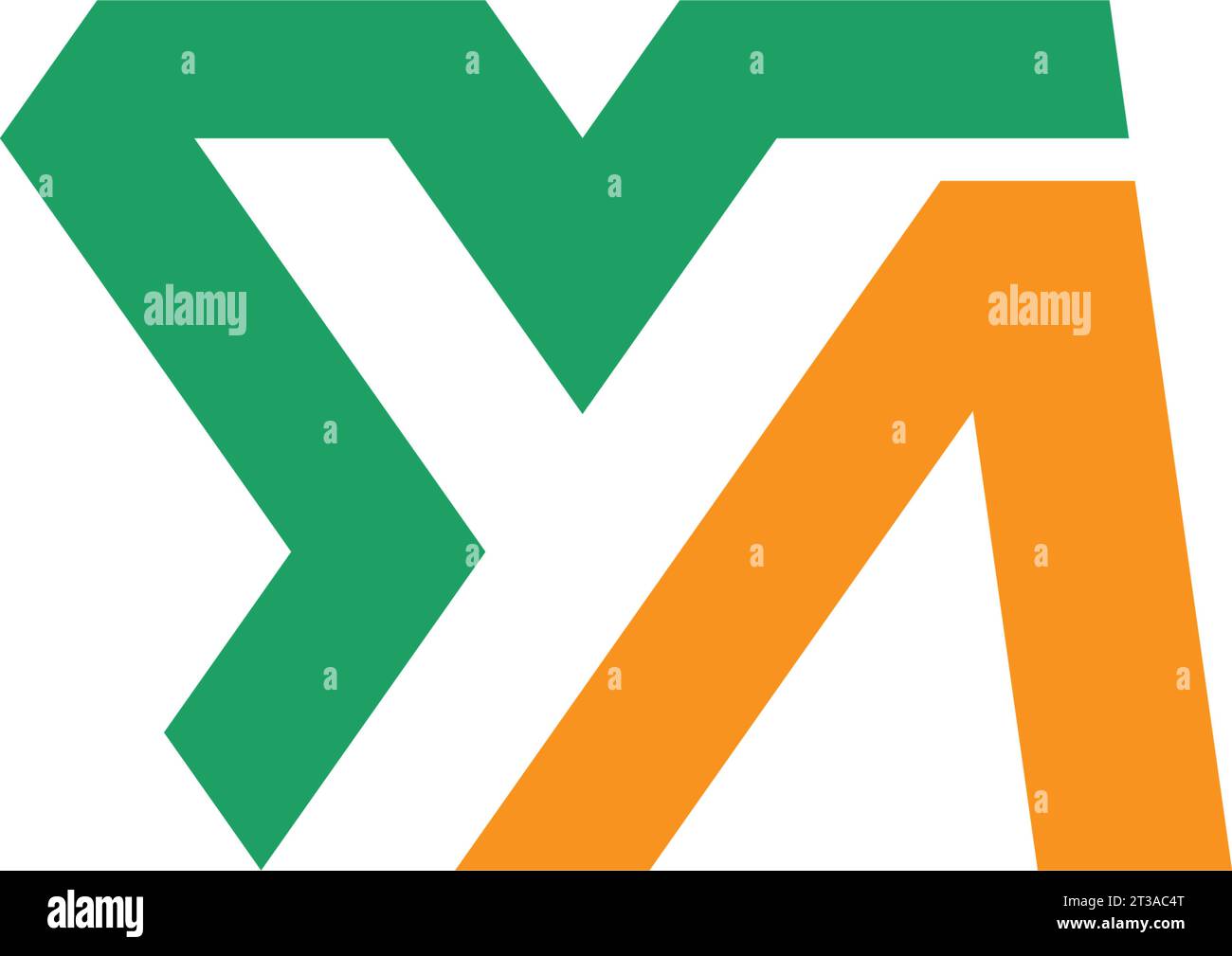 Letter YA negative space logo, YA Monogram, Initial YA Logo, YA Logo ...