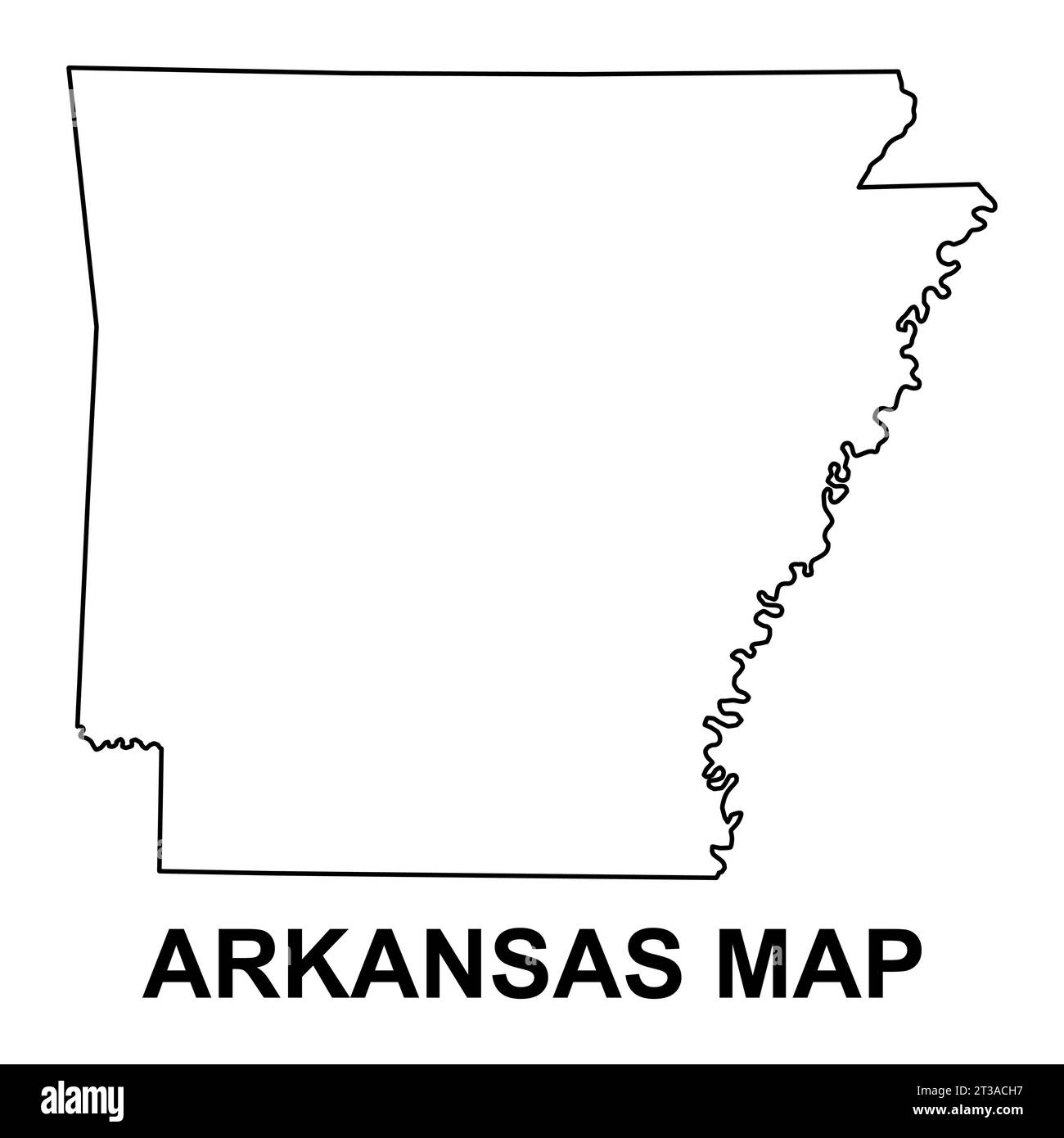 Arkansas map shape, united states of america. Flat concept icon symbol ...