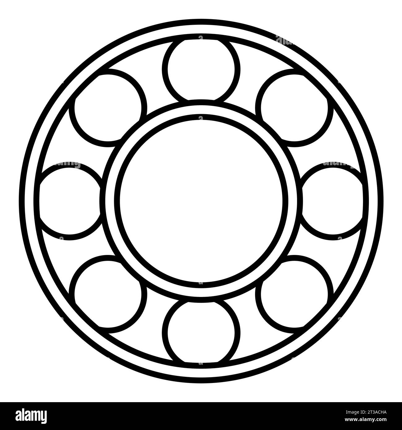 Bearing wheel icon, rolling ball sign, flat web design vector ...