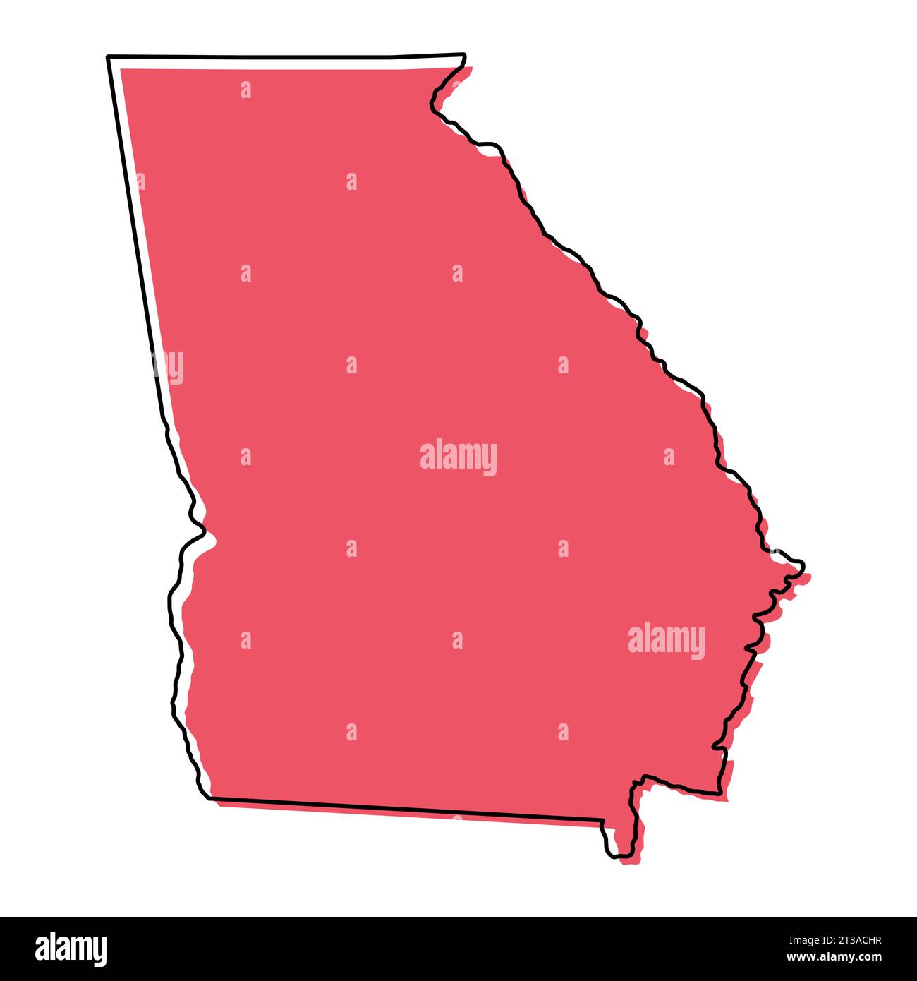 Georgia map shape, united states of america. Flat concept icon symbol ...