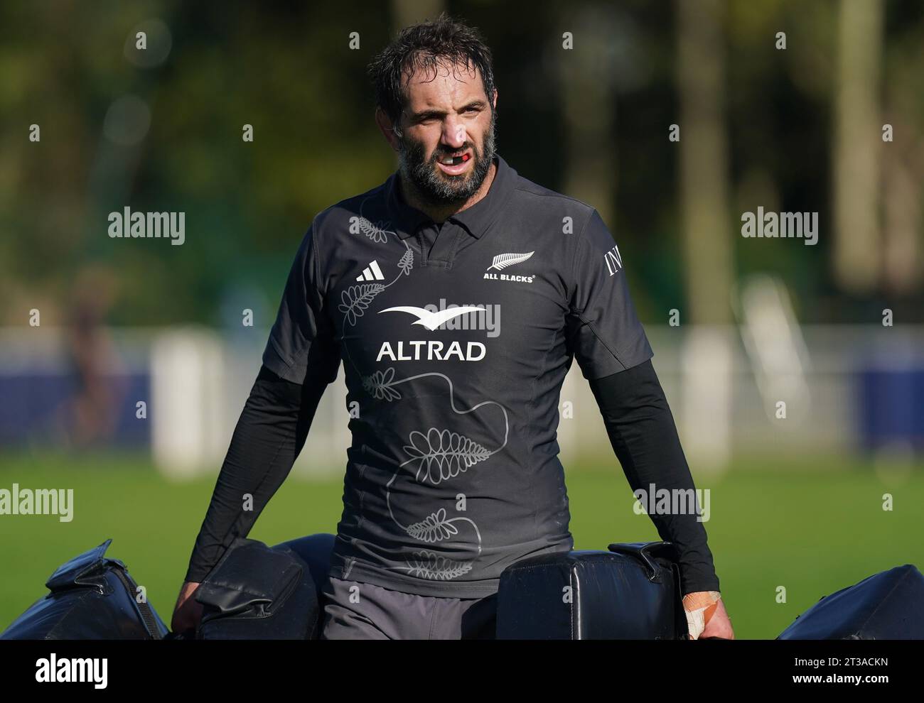 New Zealand's Samuel Whitelock during a training session at Stade du ...