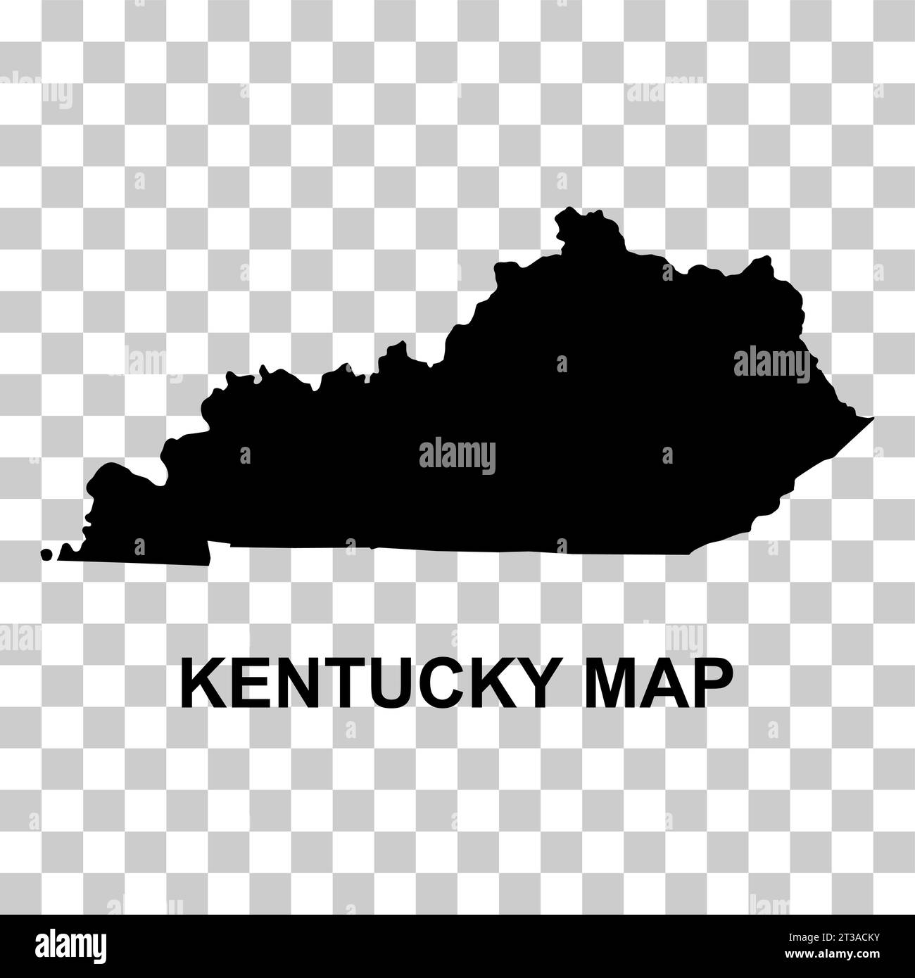 Kentucky map shape, united states of america. Flat concept icon symbol ...