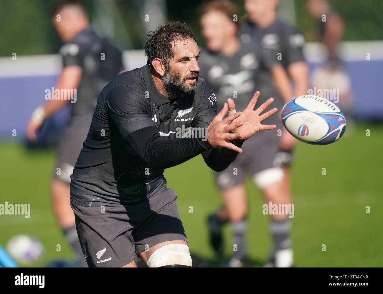 New Zealand's Samuel Whitelock during a training session at Stade du ...