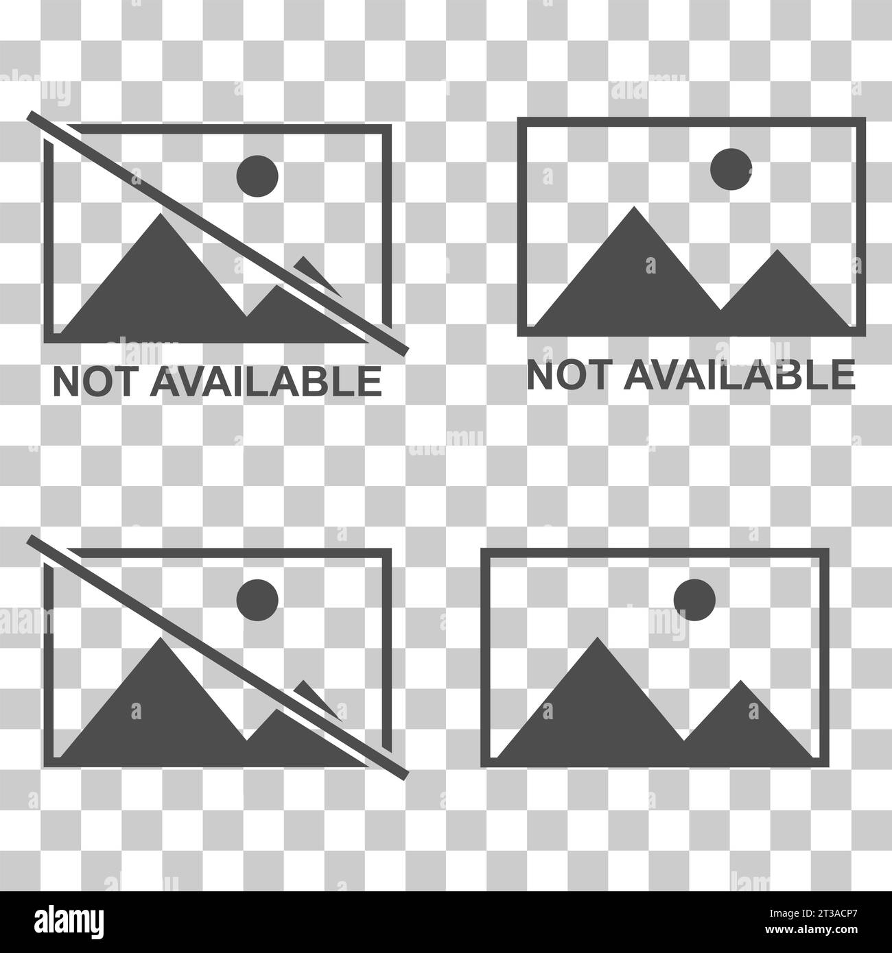 Set of No image vector symbol, missing available icon. No gallery for ...