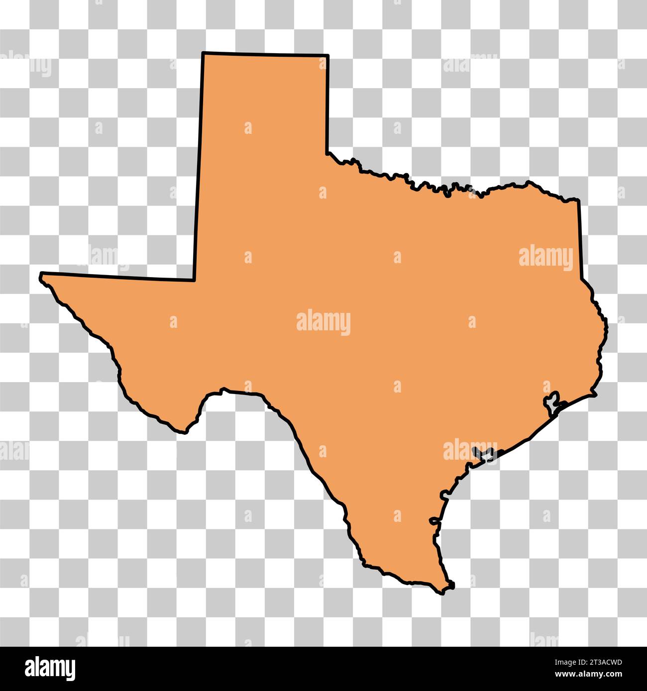 Texas map shape, united states of america. Flat concept icon symbol ...