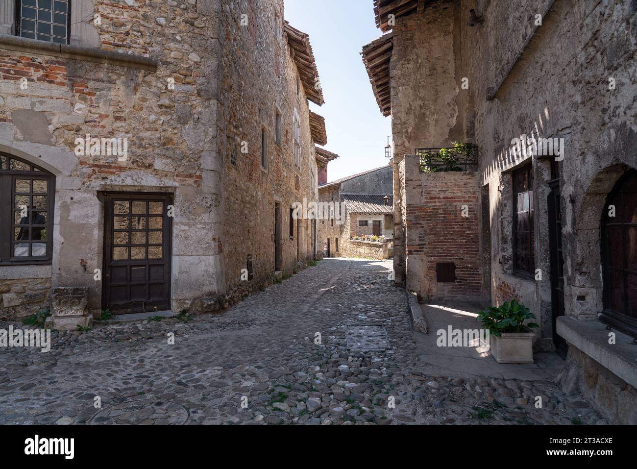 Medieval village of Perouges in the Auvergne where film recordings of ...