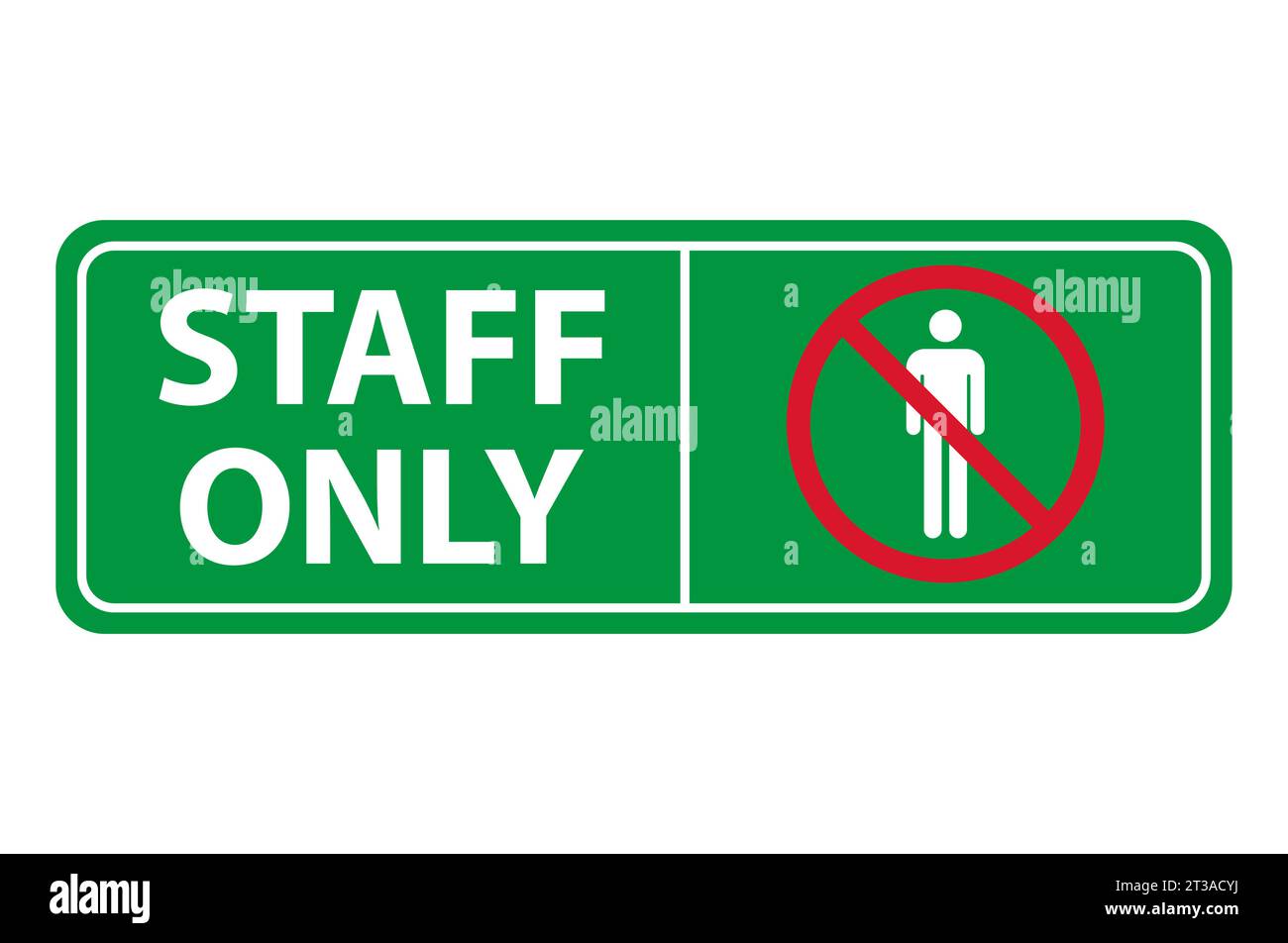 Only staff icon, danger zone symbol, safety entry person sign vector ...