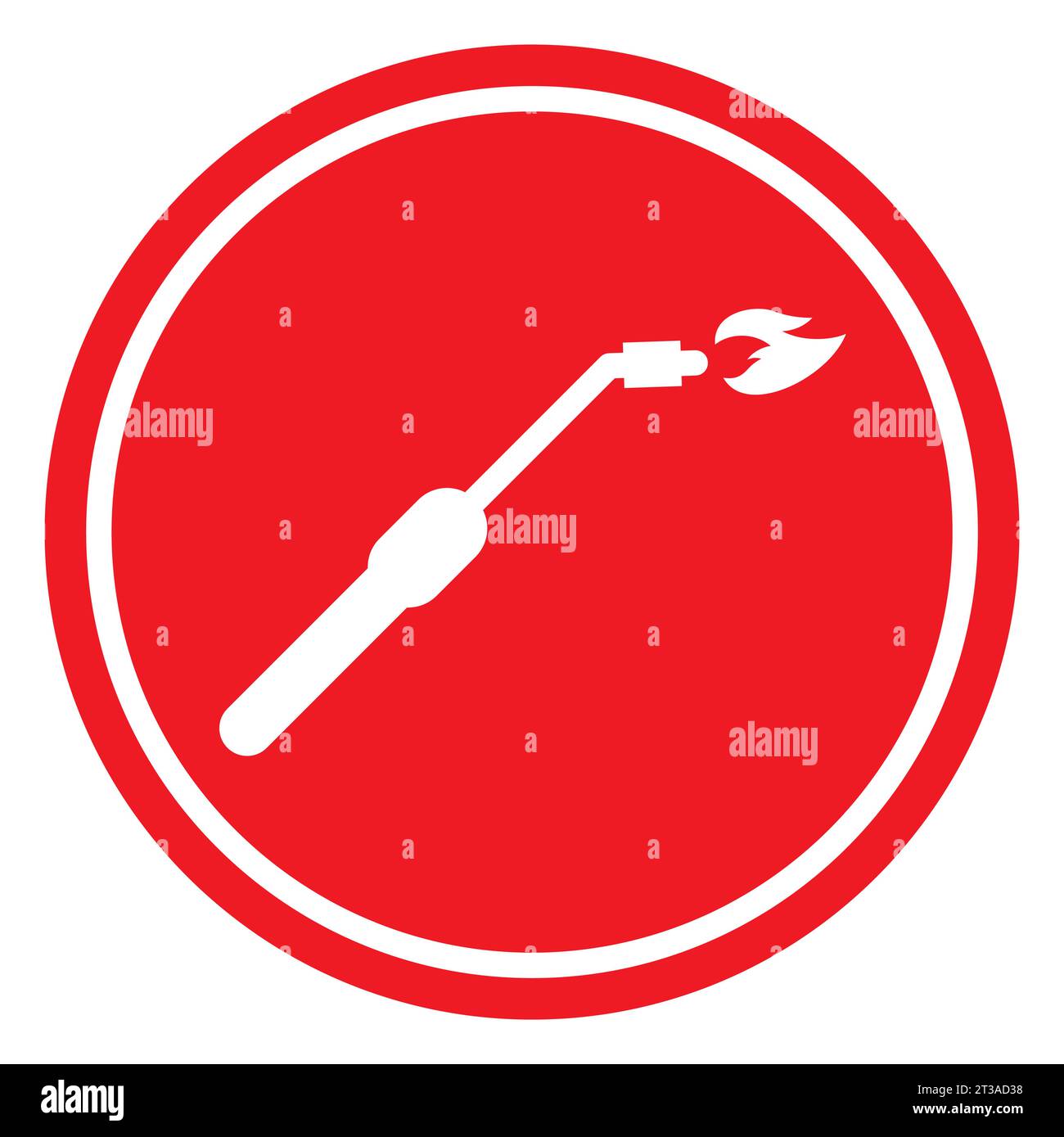 Welding danger technology icon, metal tool equipment symbol, safe weld ...