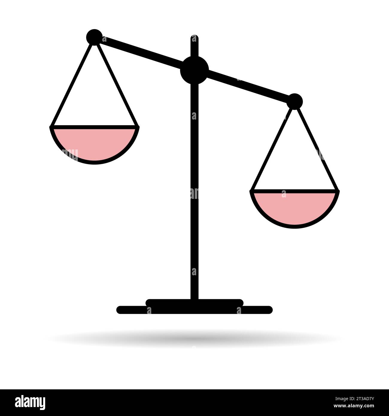 Scale equal shadow icon, lawyer crime web sign, protection balance ...