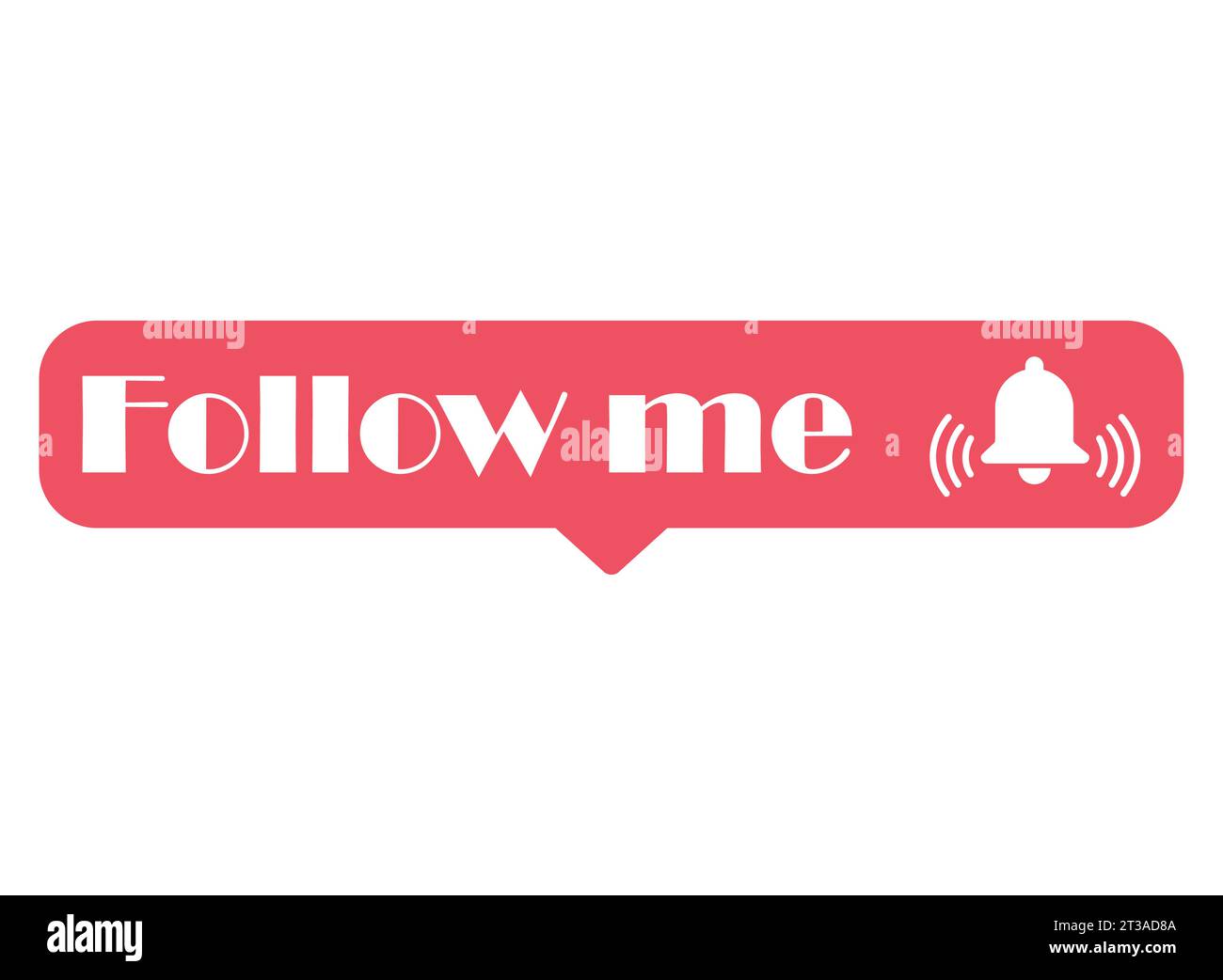 Follow me graphic concept symbol, speech button web label, vector ...