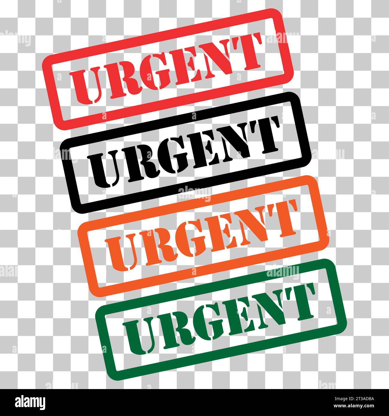 Set of Urgent stamp symbol, label sticker sign button, text banner ...