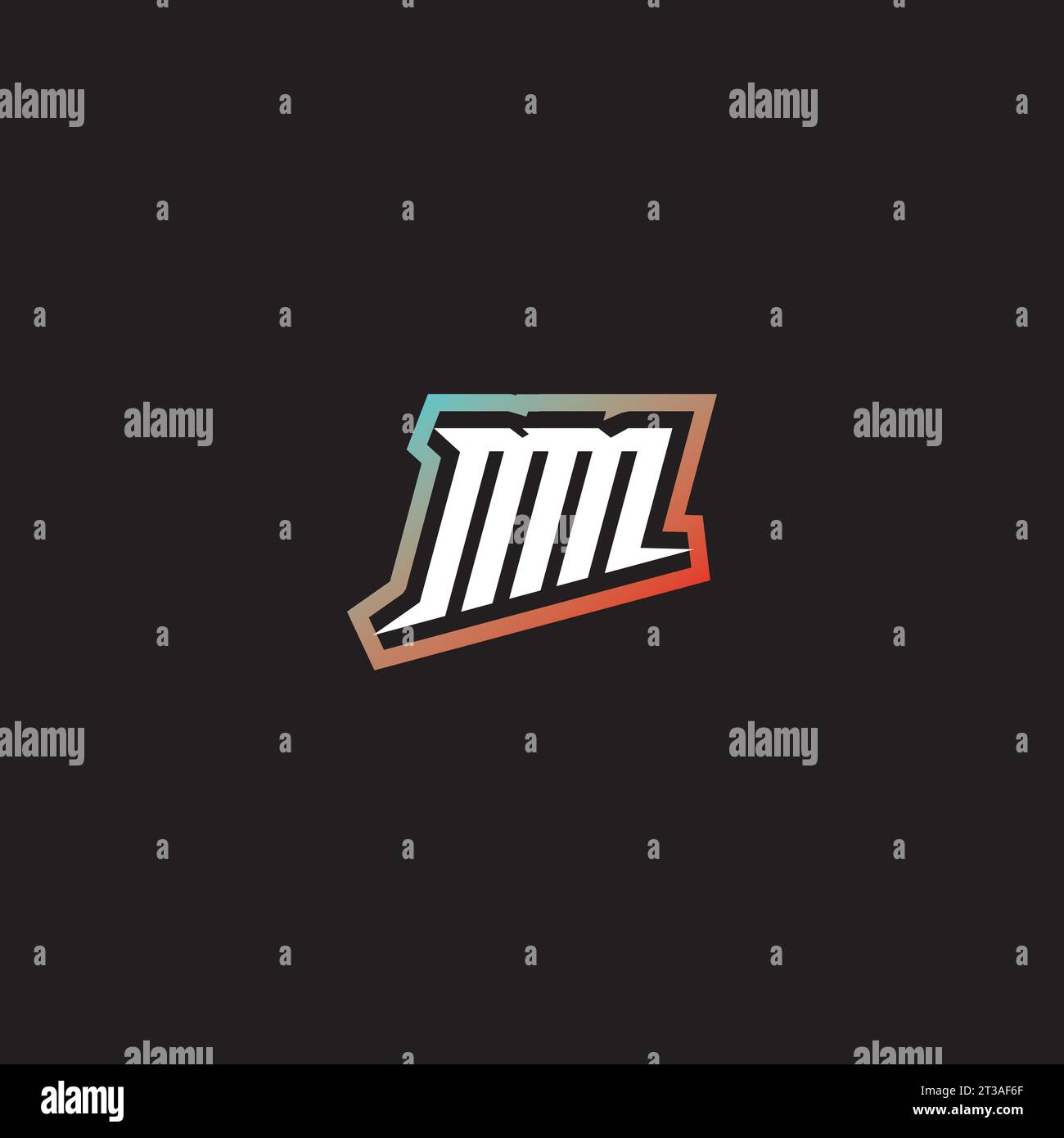 MM letter combination cool logo esport initial and cool color ...