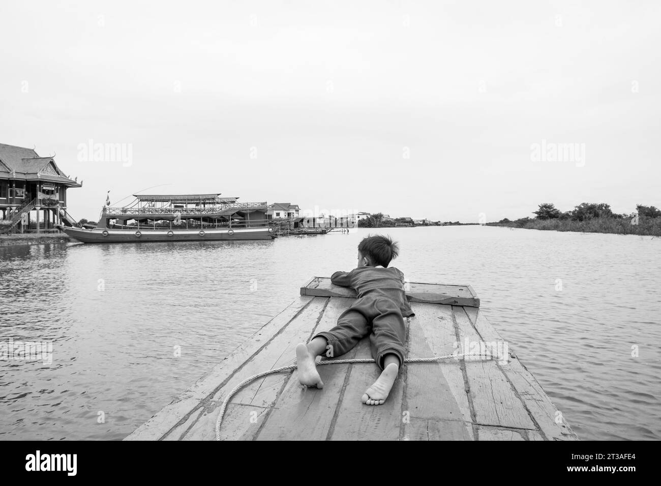 Cambodia kampong Black and White Stock Photos & Images - Alamy