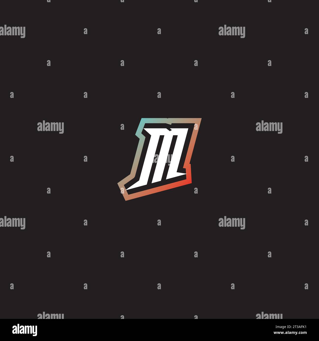 MI letter combination cool logo esport initial and cool color ...