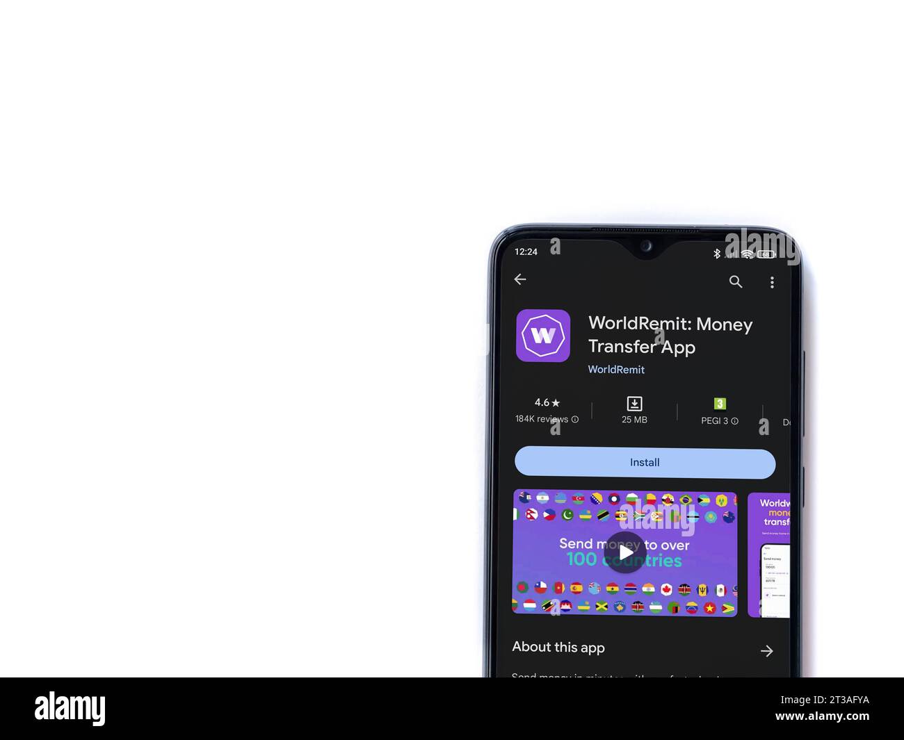 Lod, Israel - July 16,2023: WorldRemit app play store page on ...