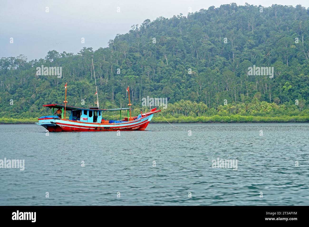 Tourist Boat at Mandeh Coastal Area, West Sumatera, Indonesia Stock ...