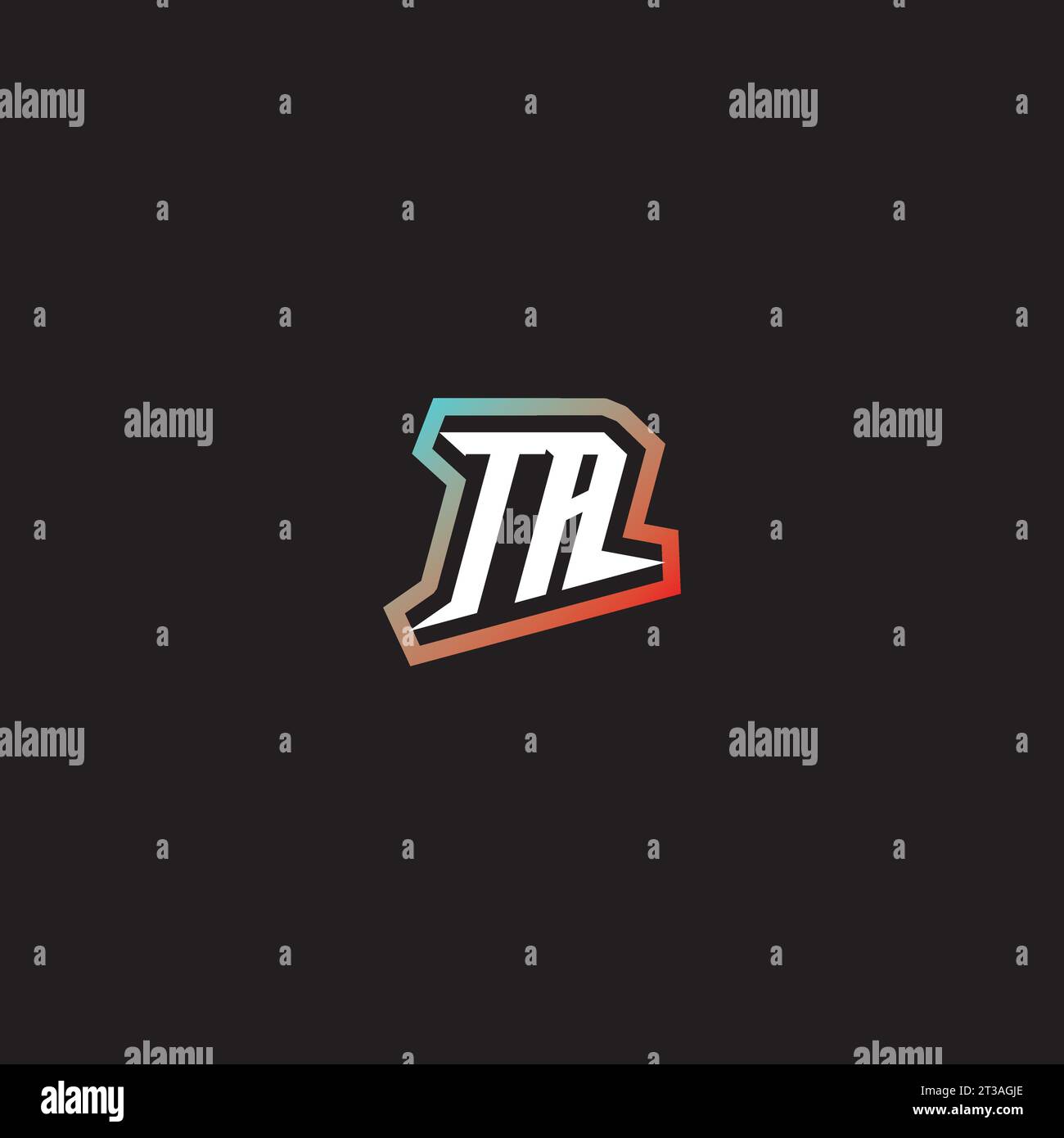 TA letter combination cool logo esport initial and cool color ...
