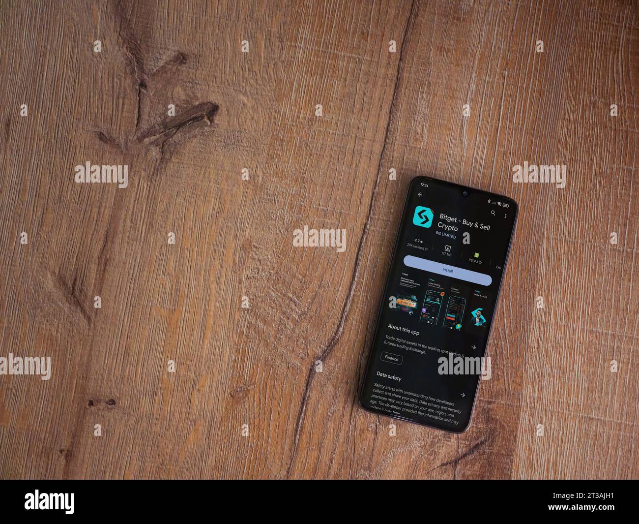 Lod Israel July 16 2023 Bitget App Play Store Page On Smartphone On