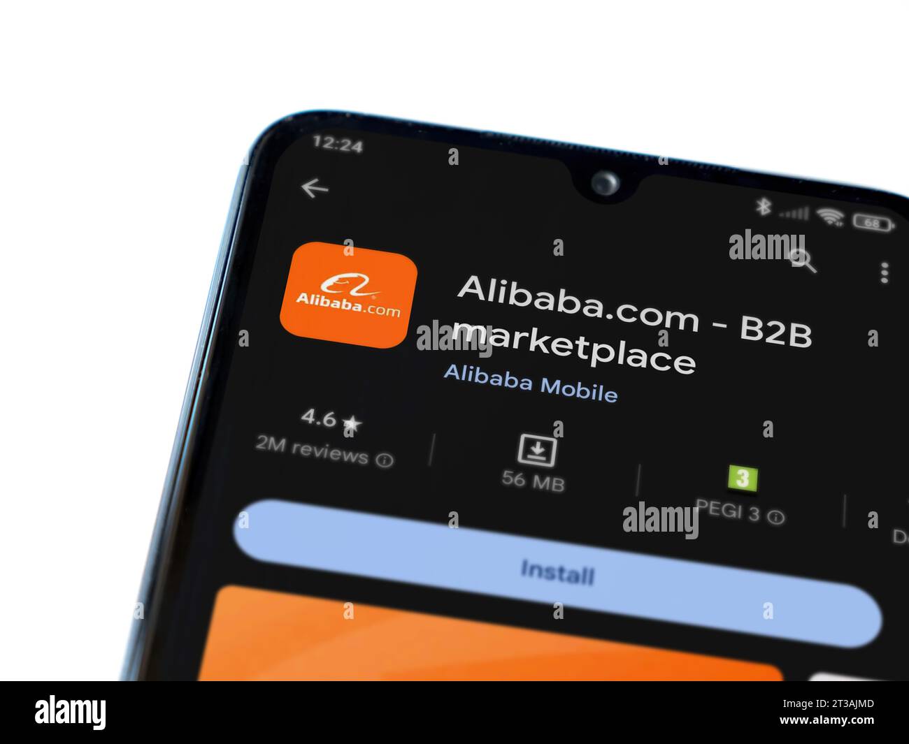 Lod, Israel - July 16,2023: Alibaba.com app play store page on ...
