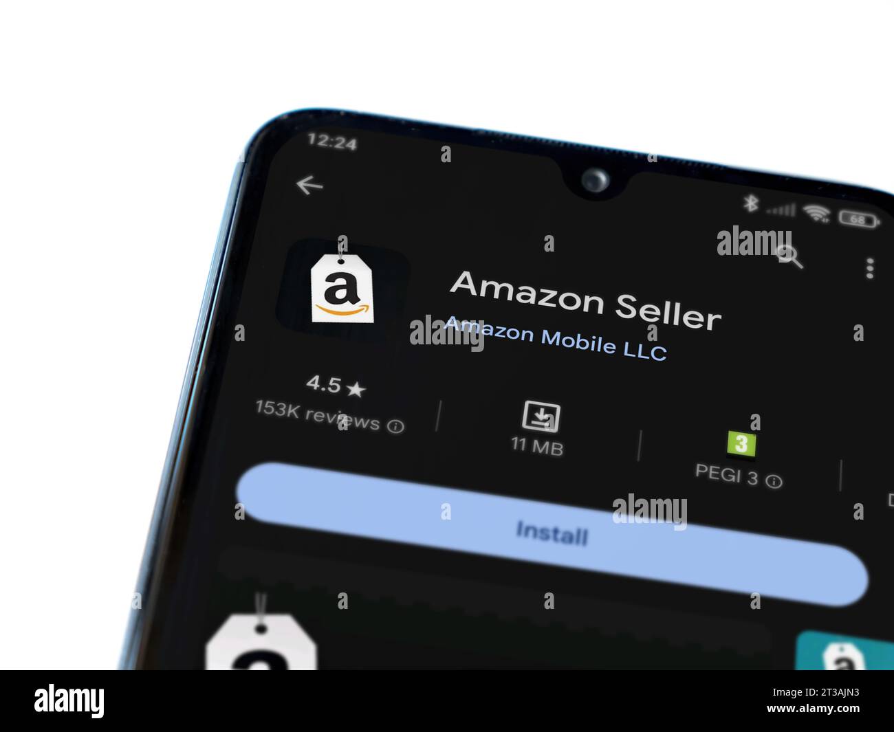 Lod, Israel - July 16,2023: Amazon Seller app play store page on ...