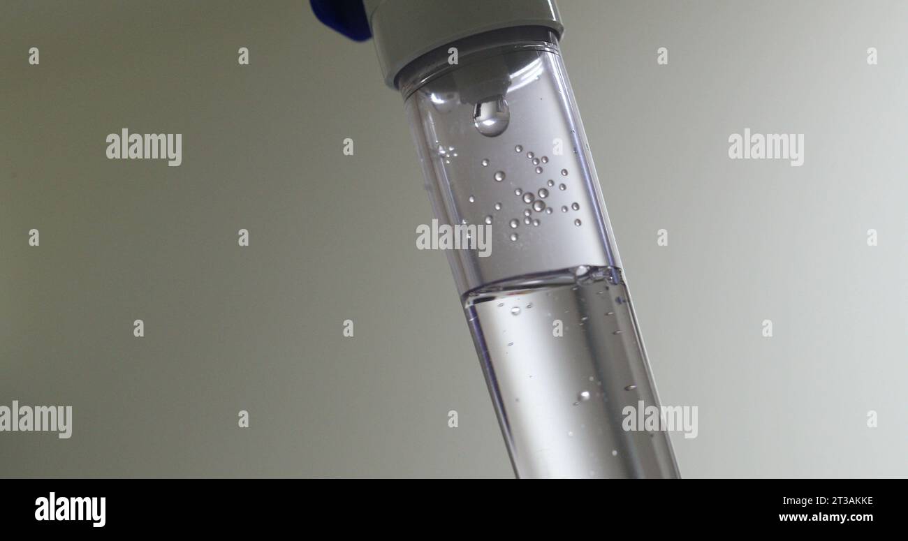 Saline iv drip dropper hi-res stock photography and images - Alamy