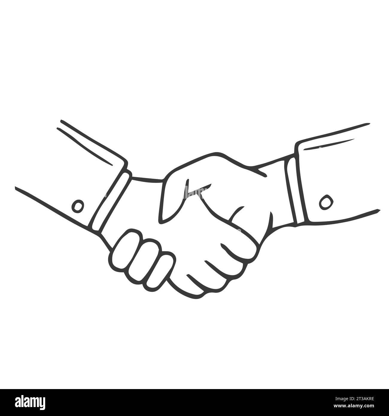 Hand Drawn Handshake icon sketch Stock Vector Image & Art - Alamy