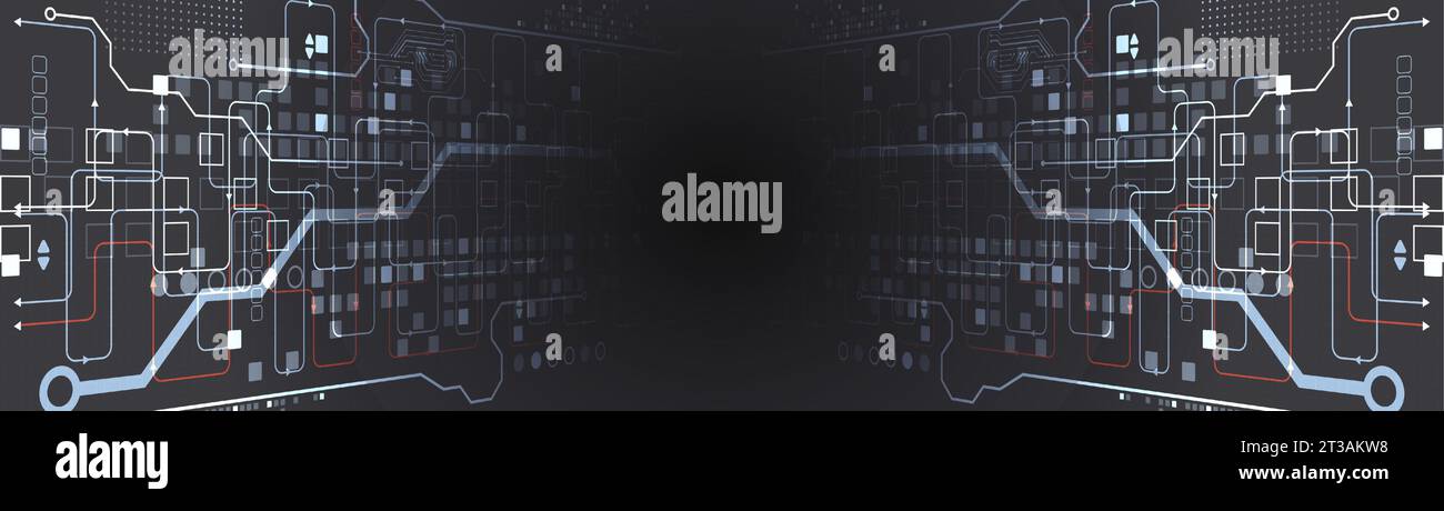 Vector illustration, Hi-tech digital technology and engineering ...