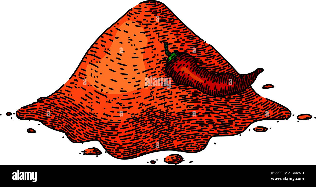 powder paprika sketch hand drawn vector Stock Vector Image & Art - Alamy