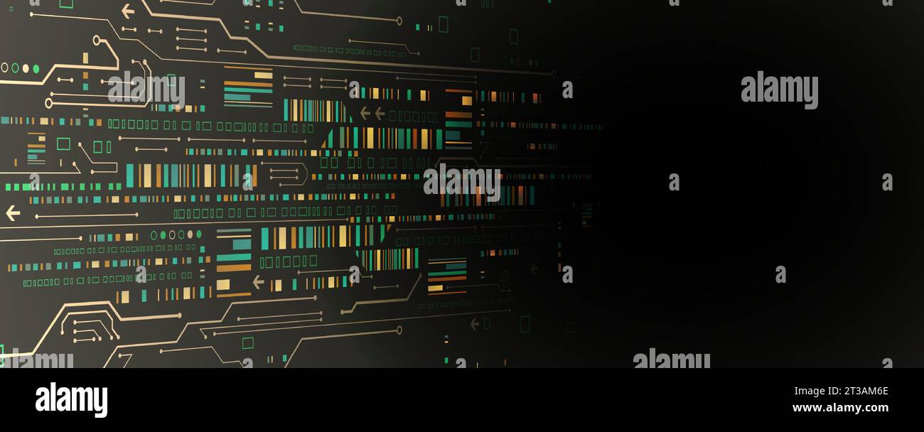 Vector illustration, Hi-tech digital technology and engineering ...