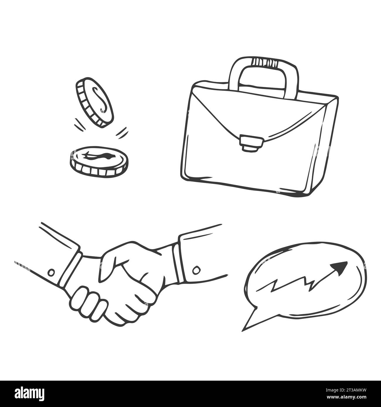 Hand drawn linear family Cut Out Stock Images & Pictures - Alamy